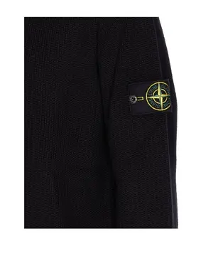 Stone Island High-neck Ribbed Sweater - Black