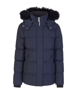 Moose Knuckles Quilted Hooded Down Jacket - Black