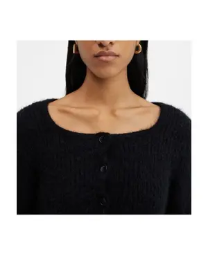 Jacquemus Square Collar Long Sleeve Ribbed Cardigan