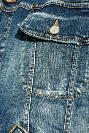 Dsquared2 Distressed Denim Jacket - Blue