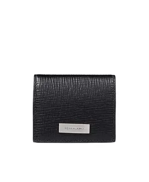 FERRAGAMO Logo Plaque Snaped Wallet