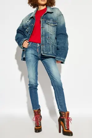 Dsquared2 Logo Patch Skinny Jeans