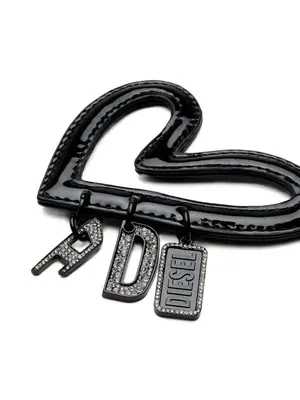 DIESEL® Glossy Finish Embellished Heart Charm