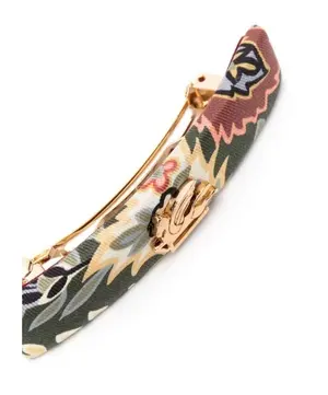 Etro Floral Print Silk Hair Clip