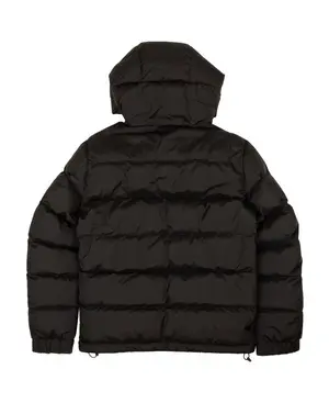 Moncler Long-sleeved Down Jacket With Logo And Drawstring Hood