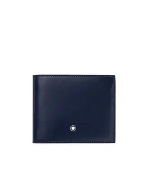 Montblanc Logo Plaque Bi-fold Wallet - Blue