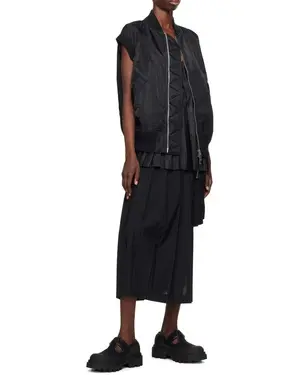Sacai Zip Up Twill Vest