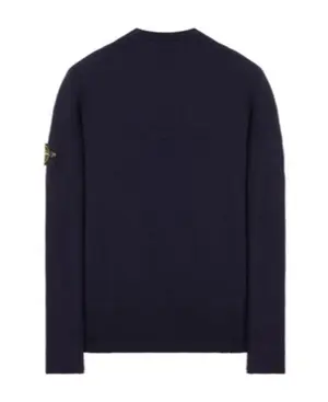 Stone Island Compass Motif Crew Neck Jumper - Blue