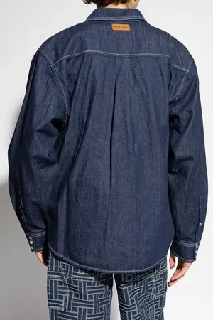 Kenzo Logo Embroidered Buttoned Denim Shirt