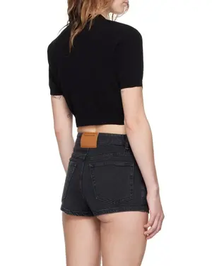 Alexander Wang Logo Embossed Ribbed Jumper