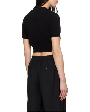 Alexander Wang Logo Embossed Ribbed Jumper