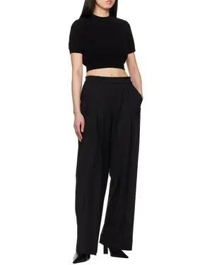 Alexander Wang Logo Embossed Ribbed Jumper