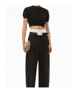 Alexander Wang Logo Embossed Ribbed Jumper