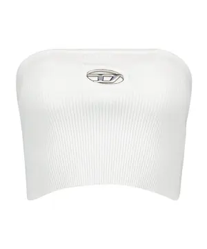DIESEL® Logo Plaque Ribbed Tube Top