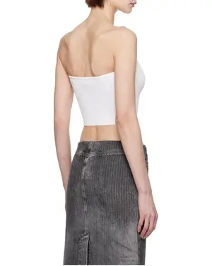 DIESEL® Logo Plaque Ribbed Tube Top