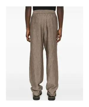 Giorgio Armani Relaxed Fit Pleated Pull-on Trousers - Gray