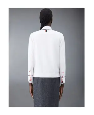 Thom Browne Knit Cardigan With Striped Detailing