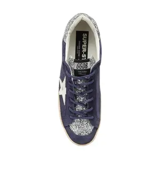 GOLDEN GOOSE Superstar Glittered Low-top Sneakers - Black