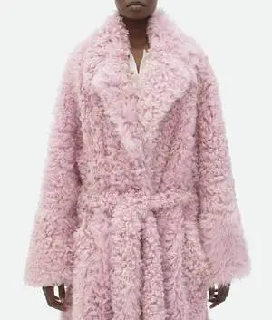 Bottega Veneta Belted Shearling Coat