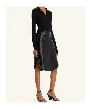 COURREGES Ribbed Cardigan With Embroidered Logo