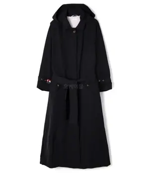 Thom Browne Twill Car Coat - Black