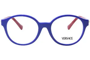 Versace Medusa Motif Round Frame Eyeglasses - Blue