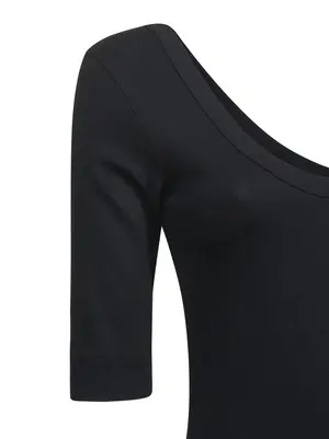 Brunello Cucinelli Scoop Neck Straight Hem T-shirt - Black