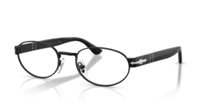 Persol Oval Metal Eyeglasses - Black