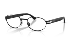 Persol Oval Metal Eyeglasses - Black