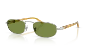 Persol Persol Gold Tone Metal Oval Sunglasses Miele