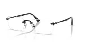 Persol Rimless Rectangle Eyeglasses - Black