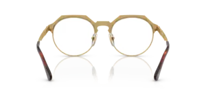 Persol Tone Metal Round Frame Eyeglasses