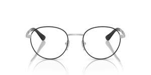 Persol Full Rim Round Eyeglasses - Silver
