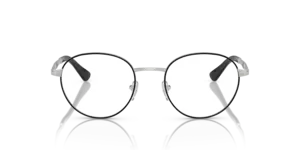 Persol Full Rim Round Eyeglasses - Silver