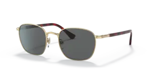 Persol Full Rim Rectangle Sunglasses - Gold