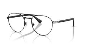 Persol Round Frame Metal Eyeglasses - Black