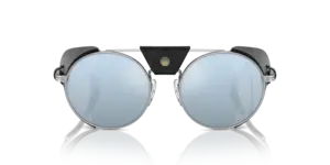 Persol Protector Round Frame Sunglasses - Silver