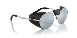 Persol Protector Round Frame Sunglasses - Silver
