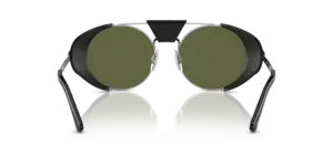 Persol Protector Round Frame Sunglasses - Silver