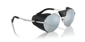 Persol Round Frame Sunglasses - Silver