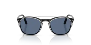 Persol Clip-on Sunglasses - Matte Silver
