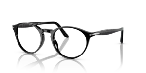 Persol Full Rim Acetate Eyeglasses - Black