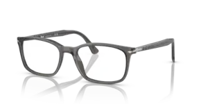Persol Full Rim Acetate Rectangle Eyeglasses - Transparent Grey