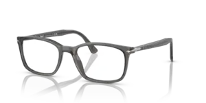 Persol Full Rim Acetate Rectangle Eyeglasses - Transparent Grey