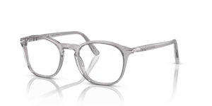 Persol Full Rim Acetate Eyeglasses - Transparent Grey