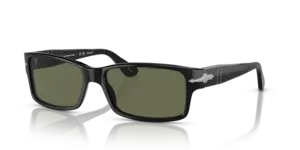 Persol Persol Rectangular Acetate Sunglasses Black