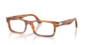 Persol Acetate Eyeglasses - Striped Brown
