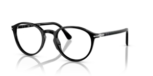 Persol Full Rim Acetate Eyeglasses - Black