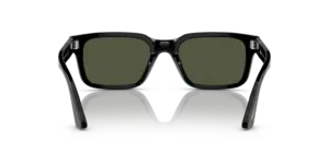 Persol Rectangular Full Rim Sunglasses - Black