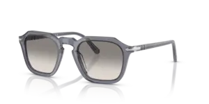 Persol PERSOL Square Acetate Sunglasses Transparent Ocean